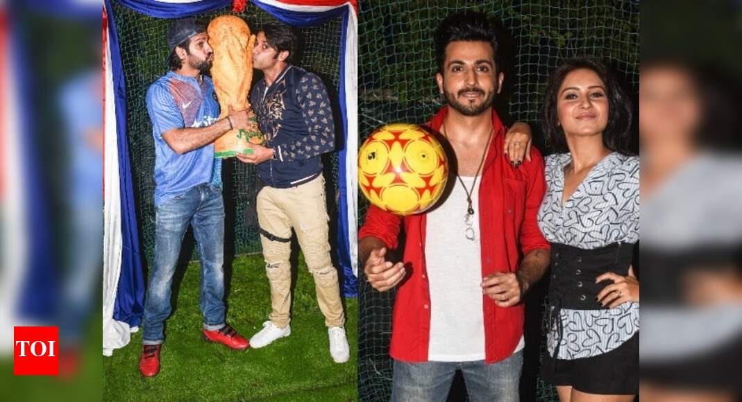 TV stars live it up at the nail-biting finale of football World Cup ...