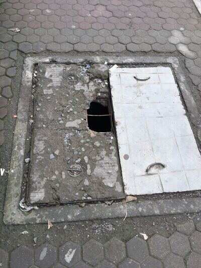 Bad condition of manholes - Times of India