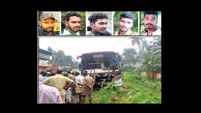 Kochi: Car ploughs into bus, 5 youths killed | Kochi News - Times of India
