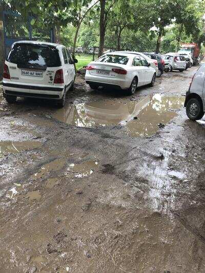 Poor road condition - Times of India