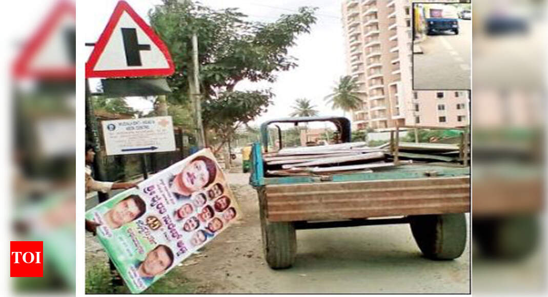 BBMP pulls down 5,000 illegal flex boards, banners in 3 hours ...