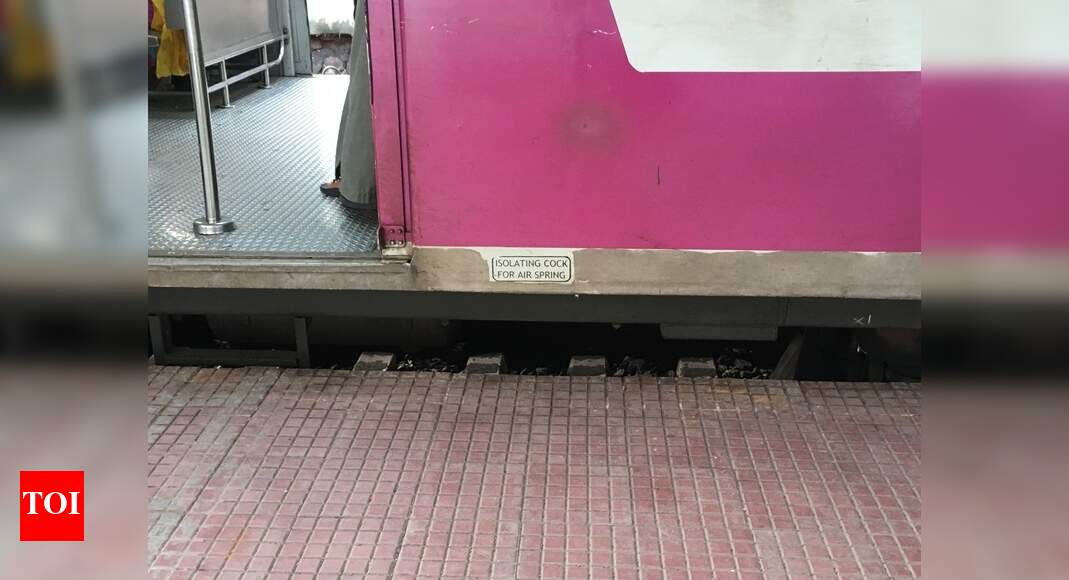 Such huge gaps between the train and platform - Times of India