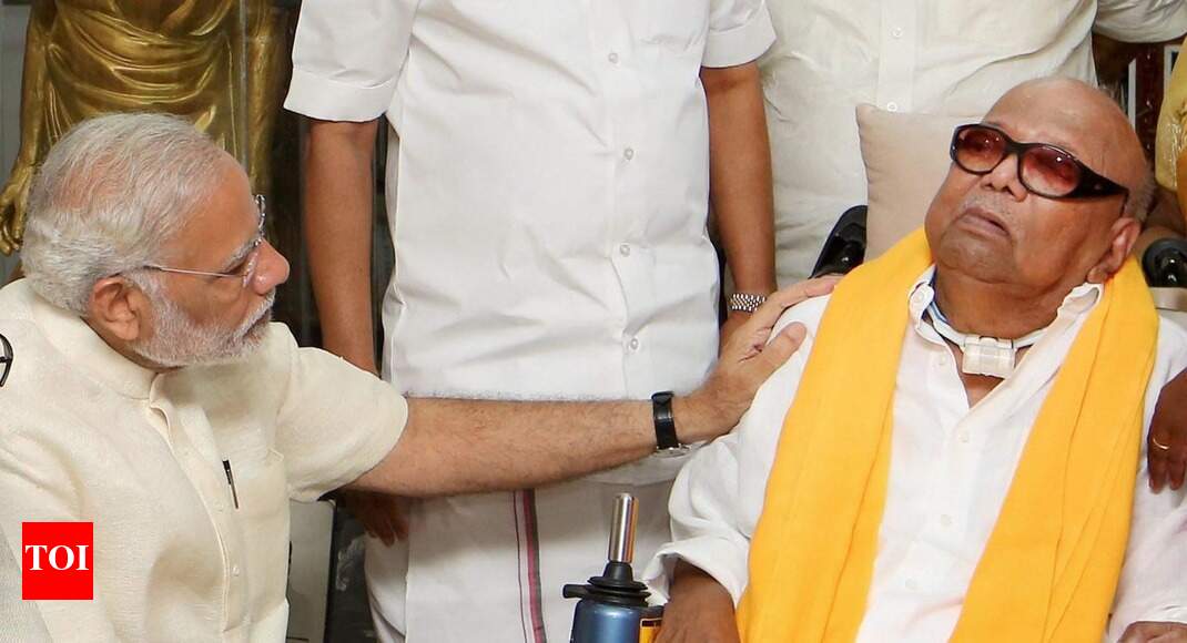 PM Modi mourns Karunanidhi, calls him a deep-rooted mass leader | India ...