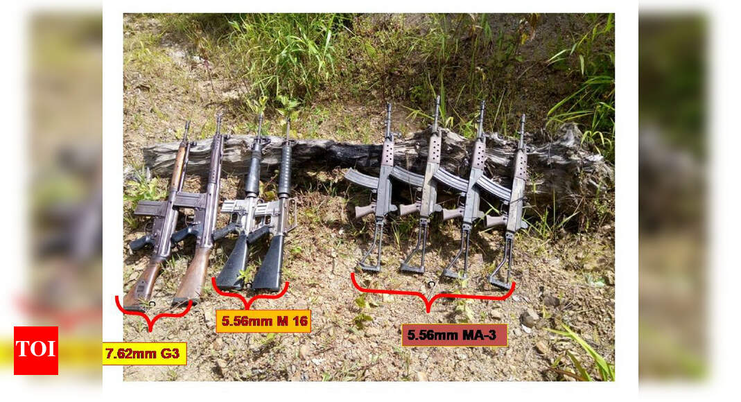 Assam Rifles recover 8 foreign-made assault rifles in Mizoram ...