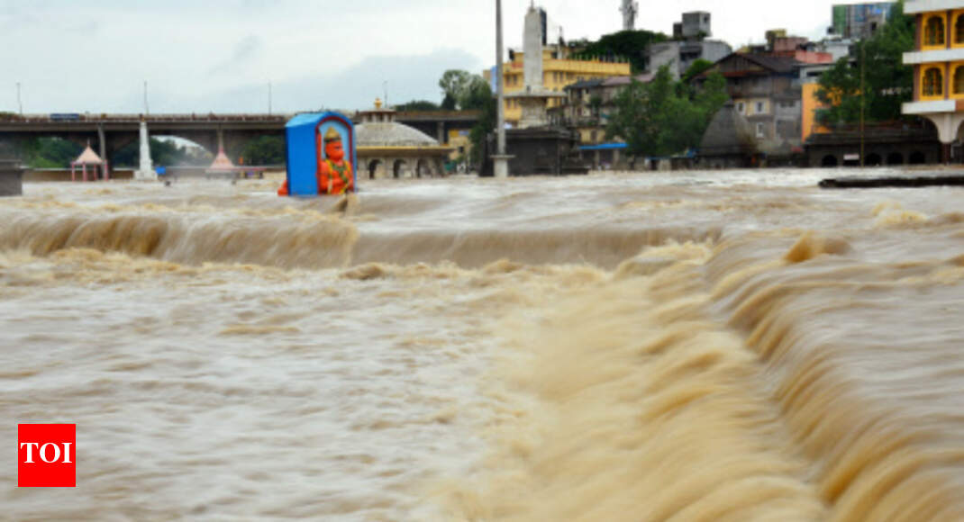 Floods in Andhra Pradesh: Godavari river in spate in AP,Telangana | India News - Times of India