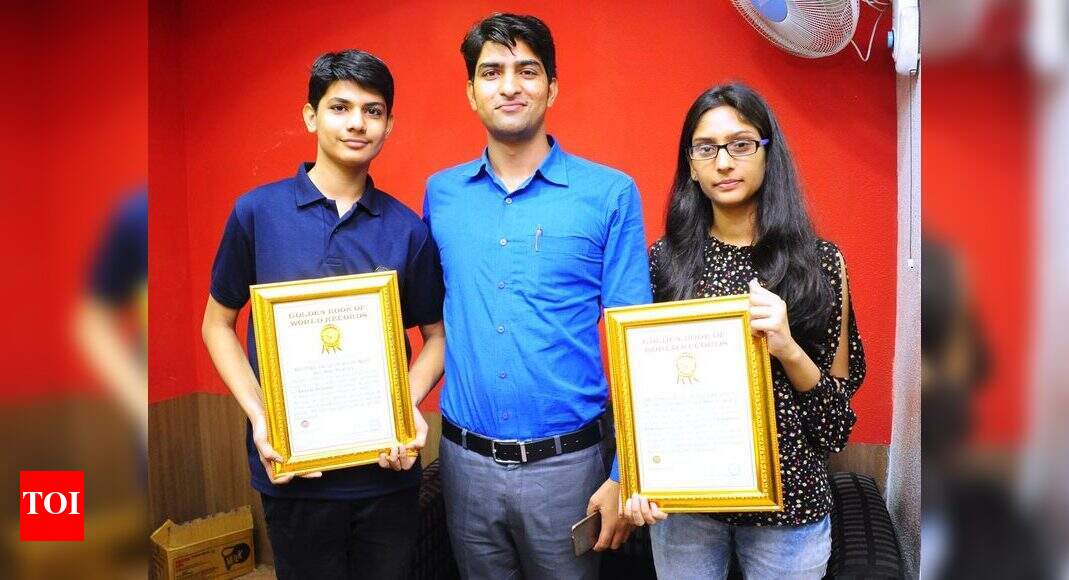 Two Jaipur students create world record in learning thousands of ...
