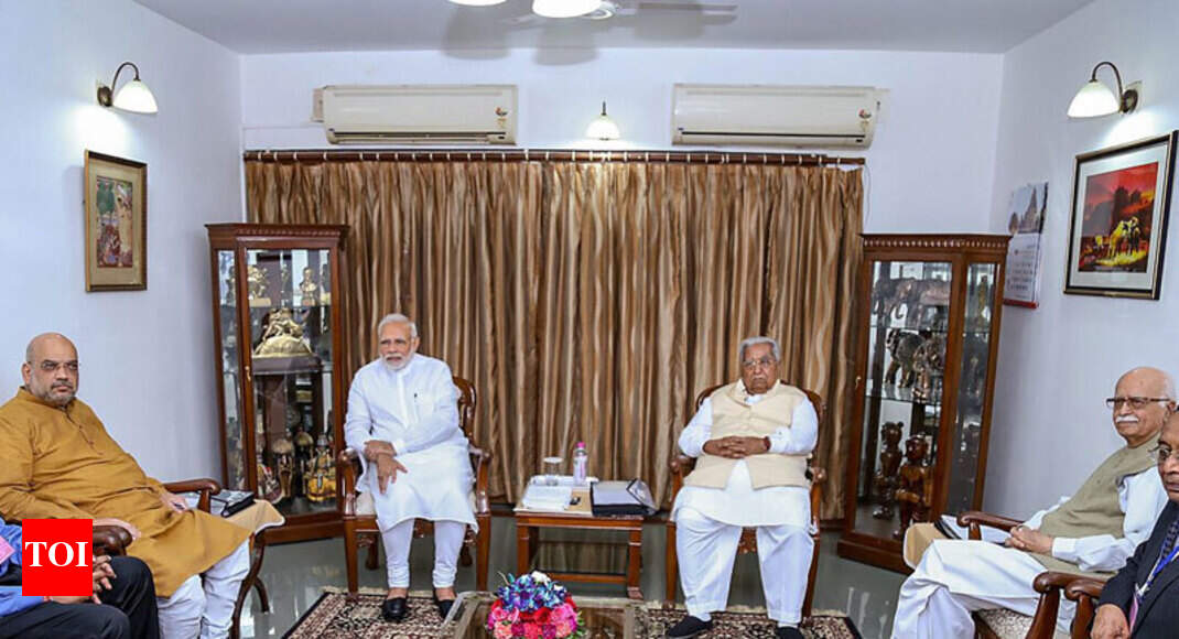PM Modi attends meeting of Somnath Trust | India News - Times of India
