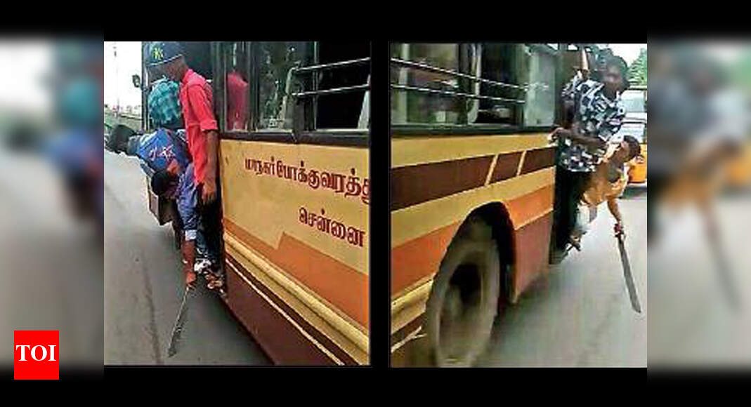 Students with swords on bus spark panic | Chennai News - Times of India