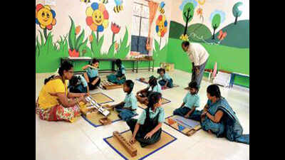 KG classes launched in govt school | Chennai News - Times of India
