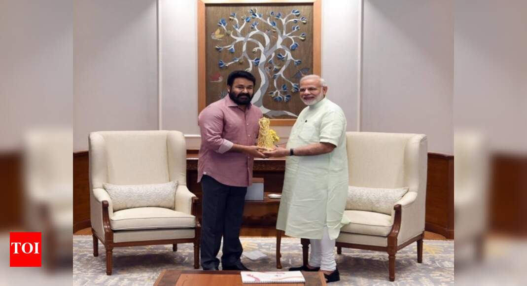 Mohanlal meets PM Narendra Modi on Janamshtami | Malayalam Movie News ...