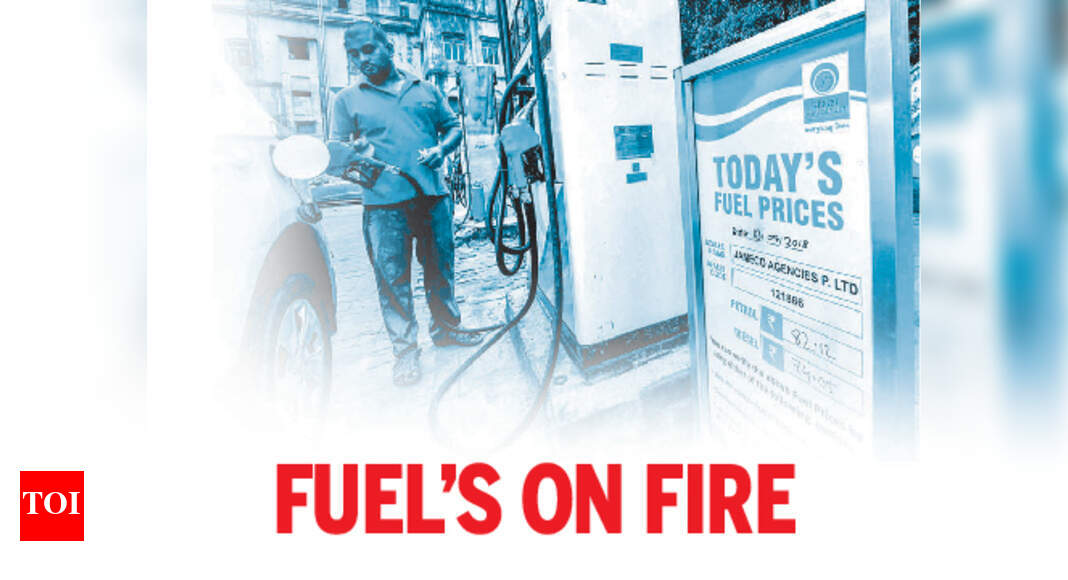 Infographic: Petrol, diesel prices on record high - Times of India