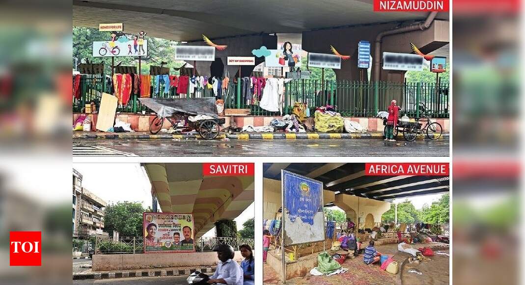 Flyover beautification, Undone | Delhi News - Times of India