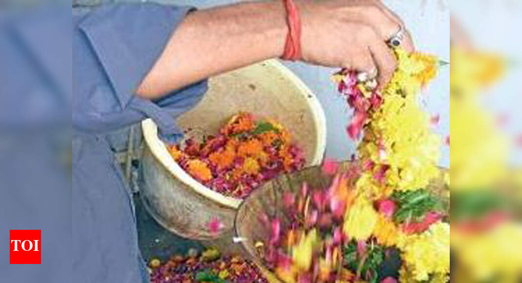 How these temples give a new life to old flowers | India News - Times ...