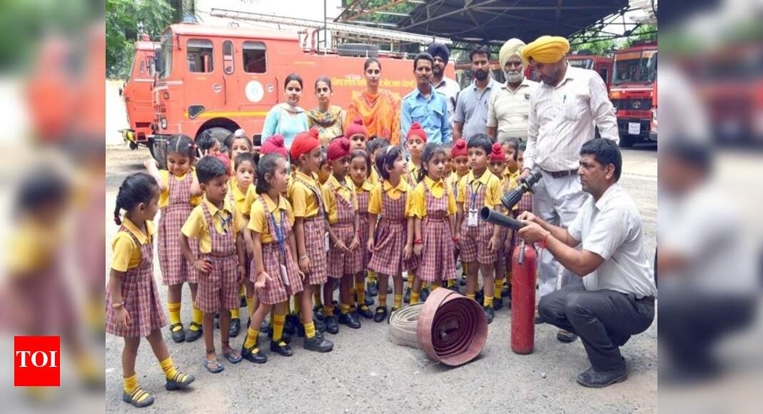 Tiny tots learn firefighting skills | Events Movie News - Times of India