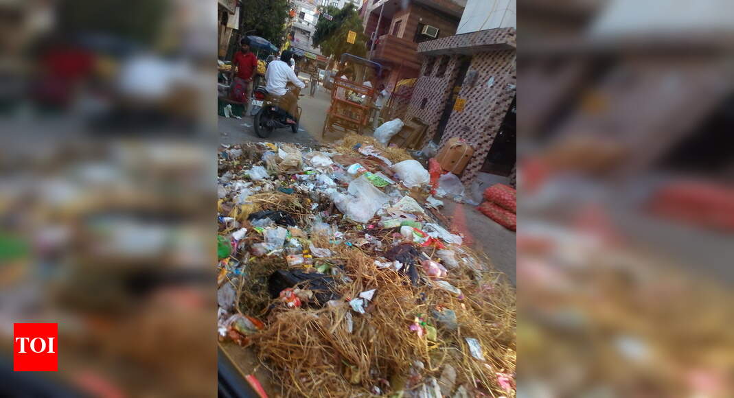 Garbage accumulated in streets - Times of India