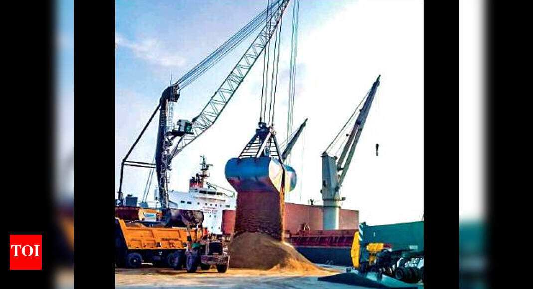 Ennore Port: First load of imported river sand arrives at Ennore Port ...