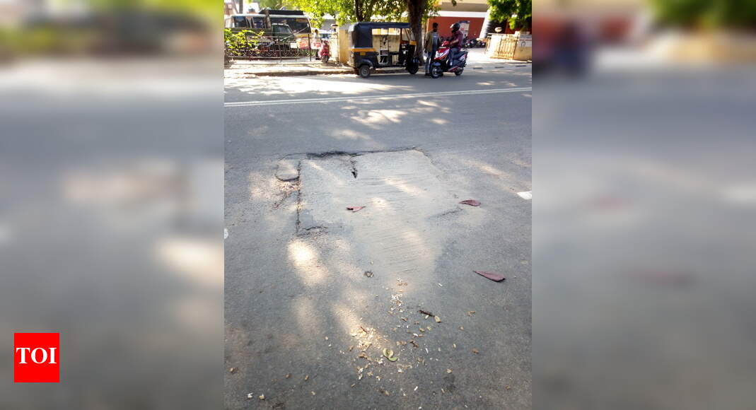 Unsafe road - Times of India
