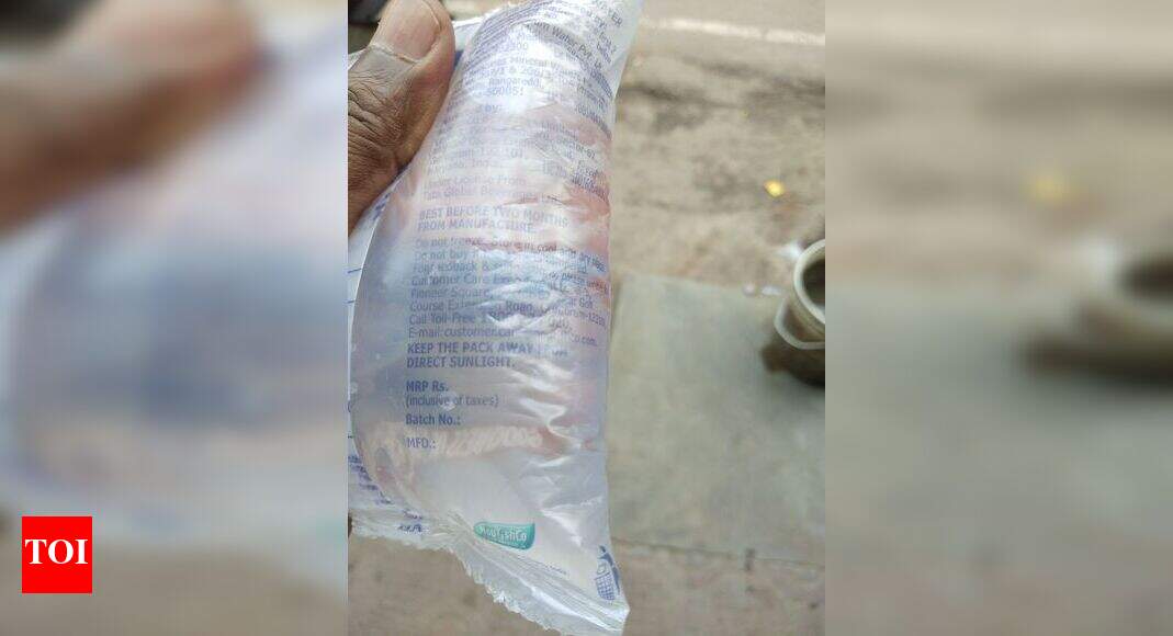 NO MRP-BATCH NO-MFG DATE ON TATA WATER PLUS PACKET - Times of India