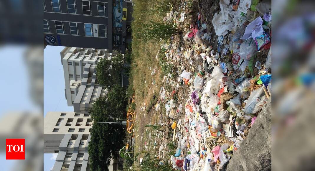 Garbage piling up unchecked on the PMC plot - Times of India