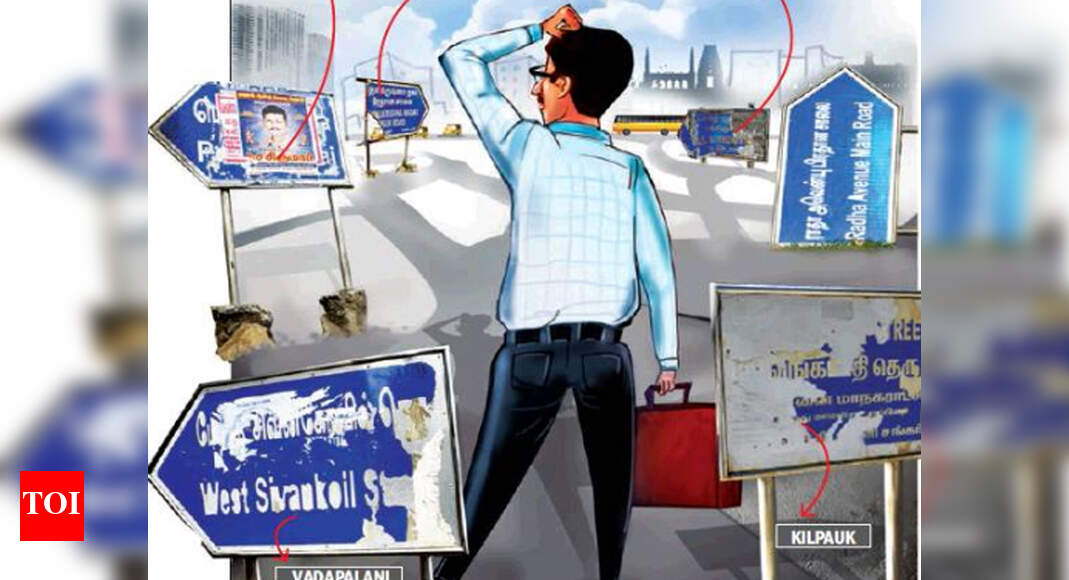 Weather-Beaten: Weather-beaten,vandalised signages lead to nowhere ...