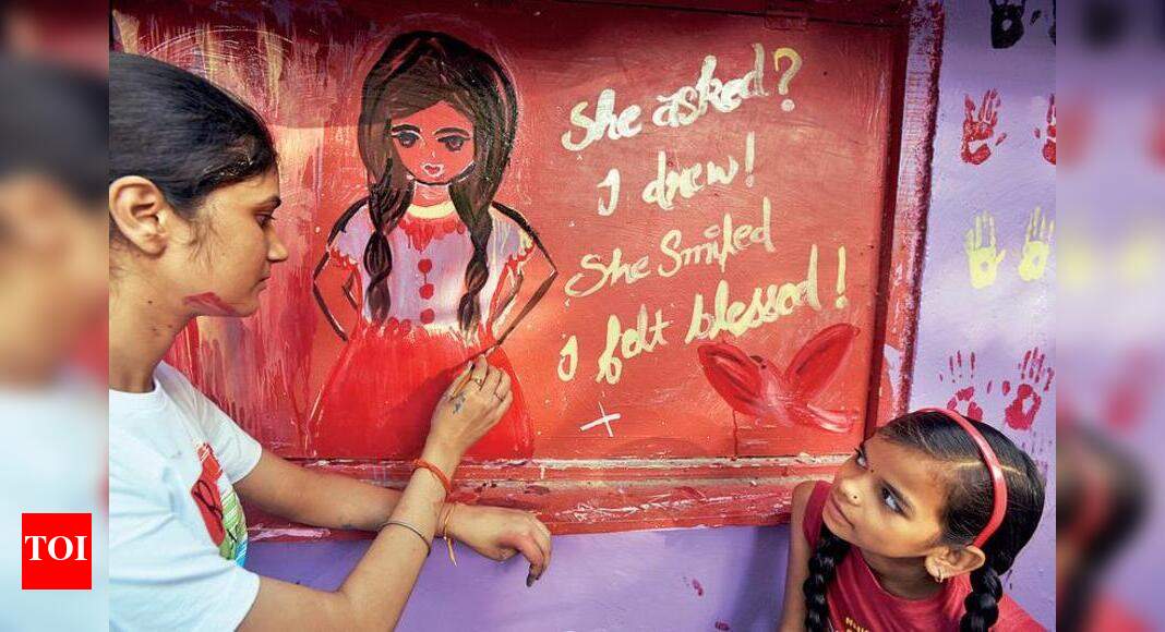 diwali-dhamaka-comes-early-to-sanjay-camp-as-walls-turn-canvas-for-kids-tales-delhi-news