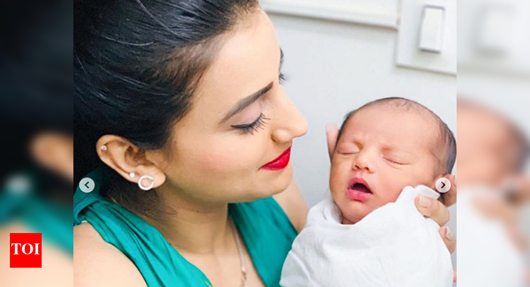 Akshara Singh shares a picture with her newborn nephew | Bhojpuri Movie ...