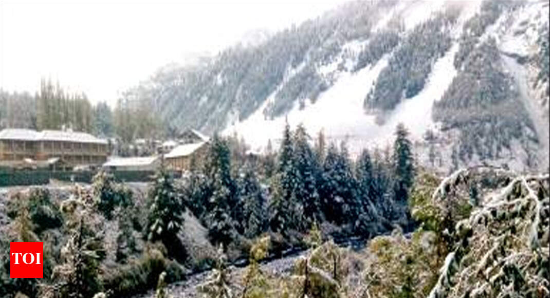 Manali, Himachal Pradesh: Fresh snowfall blocks Manali-Leh highway | Shimla News - Times of India