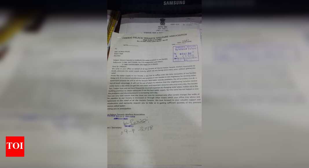 No Proper Water Supply From Last Few Months Times Of India no-proper-water-supply-from-last-few-months-times-of-india