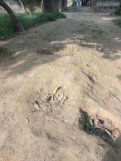 Bad shape of walking path in park - Times of India