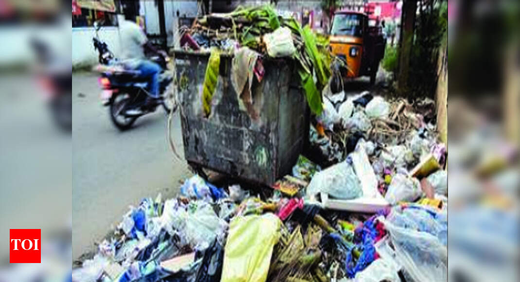 Ondipudur residents complain about overflowing garbage bins ...