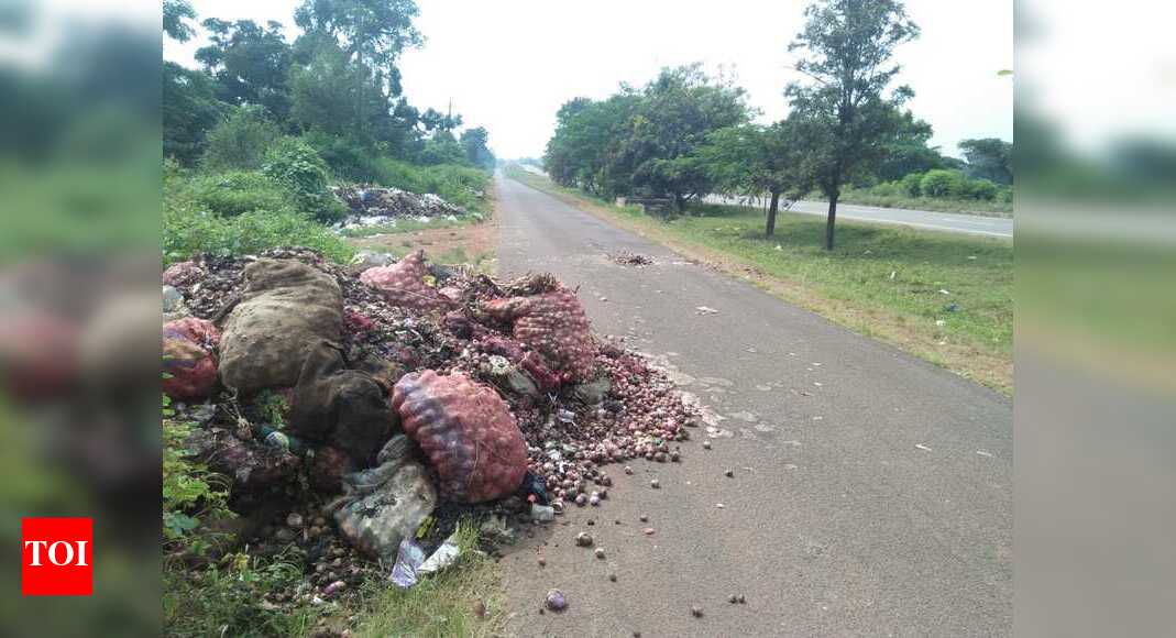 waste dumped roadside - Times of India