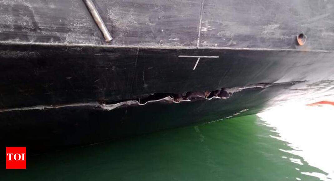 Ship damaged at New Mangalore Port | Mangaluru News - Times of India