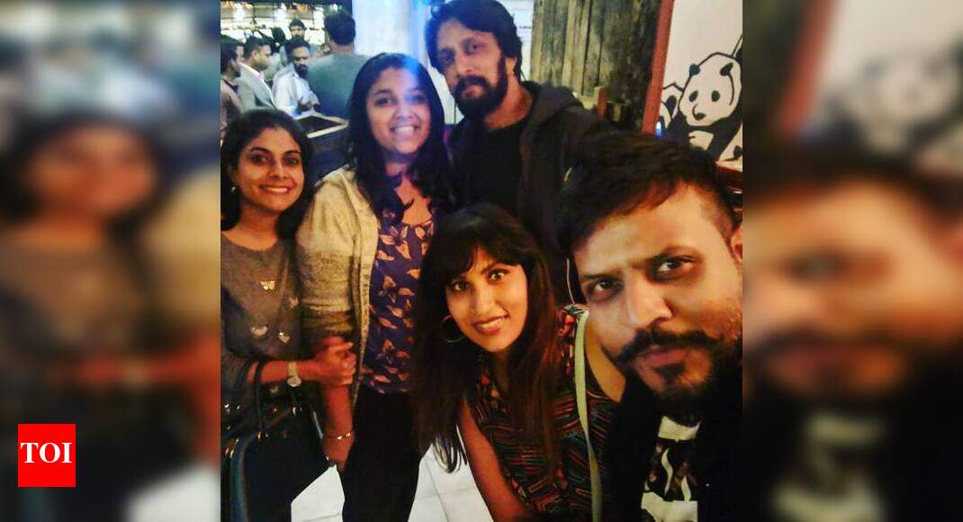 Akul Balaji celebrates Deepavali in Hyderabad with Kichcha Sudeep ...