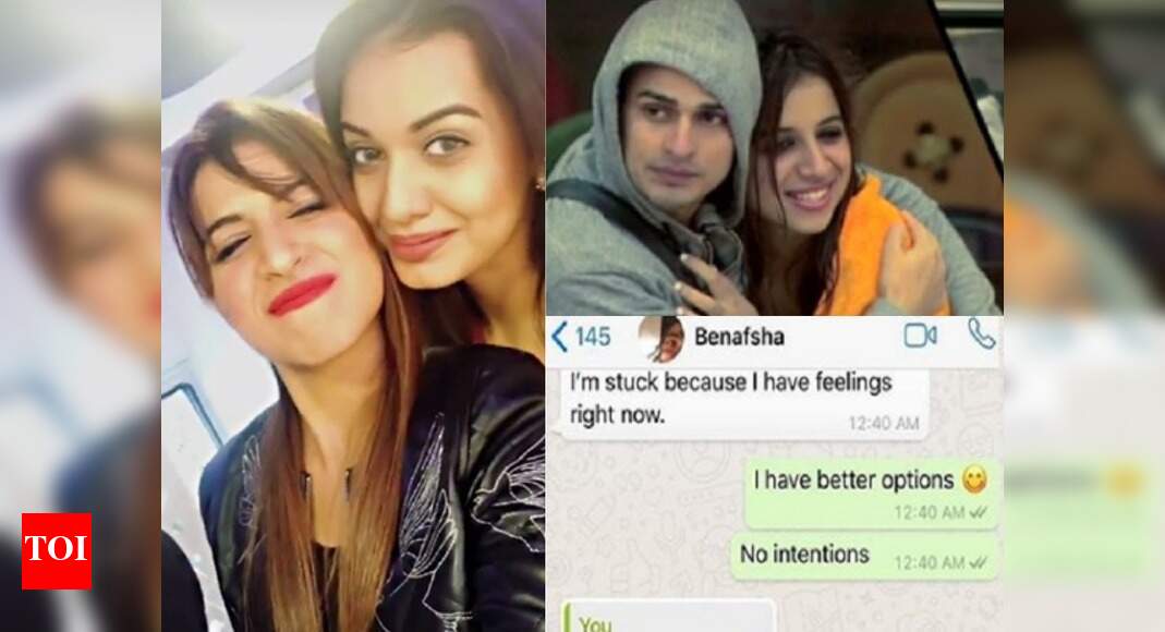 Divya Agarwal shares screenshots of private conversation with Benafsha against ex Priyank ...