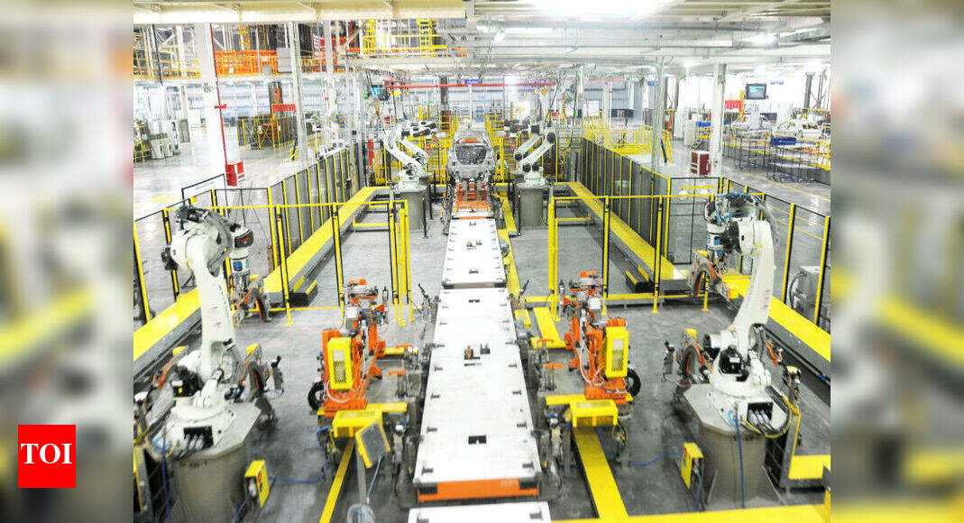 IIP slows down to 4.5% in Sept; impressive growth by infra - Times of India