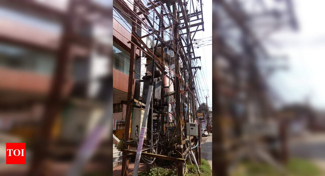 electricity cables falling - Times of India