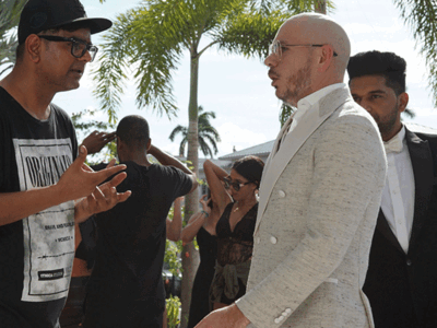 Director Gifty parties with crew members as he shoots a song with Guru ...