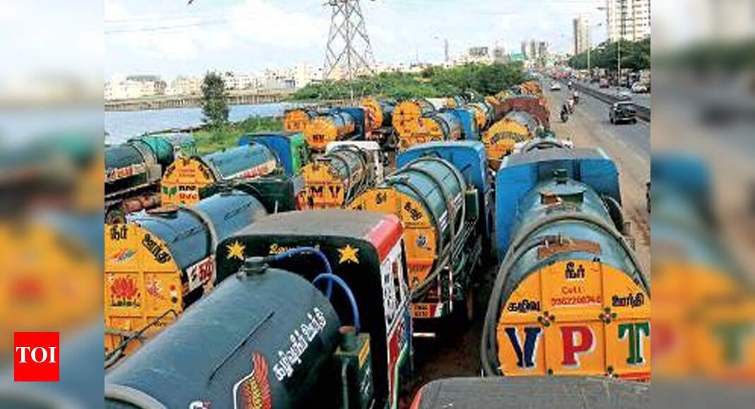 Sewage tanker strike called off, OMR relieved | Chennai News - Times of ...