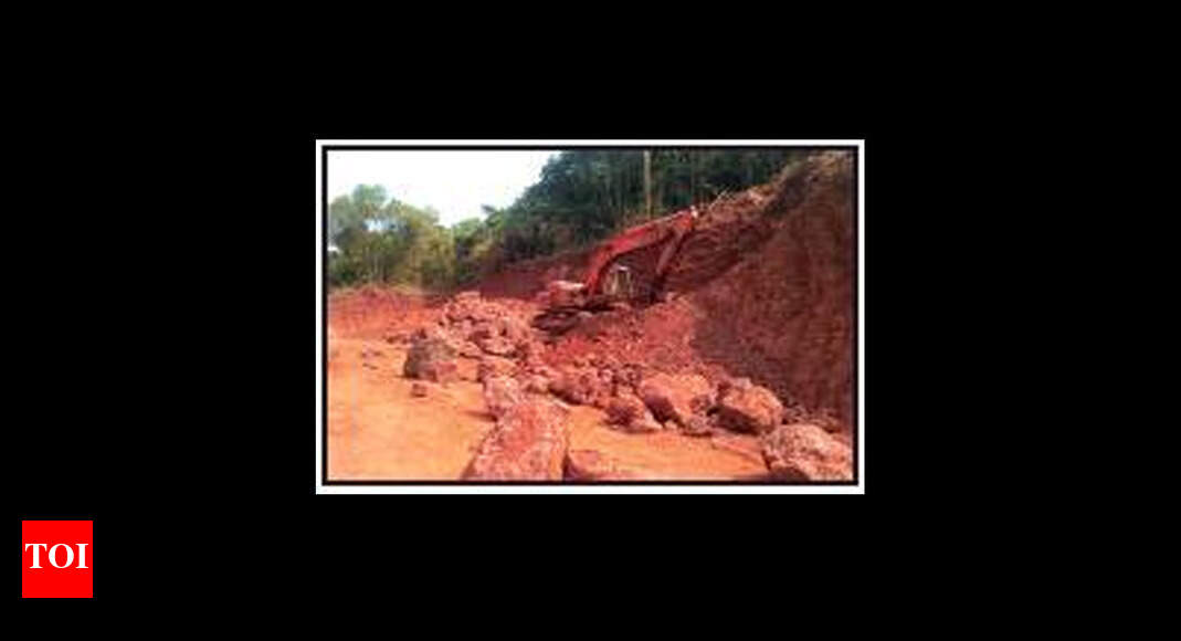 Hill cutting at Sirsaim draws ire from activists | Goa News - Times of ...