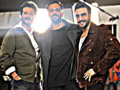 Anil Kapoor, Rohit Shetty and Ranveer Singh pose for a 'Jhakaas' click ...