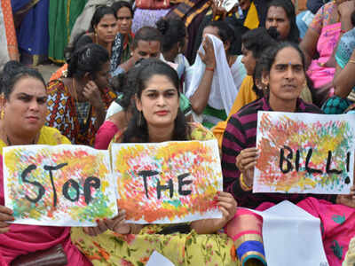 Transgenders unhappy with bills stage protest | Bengaluru News - Times ...