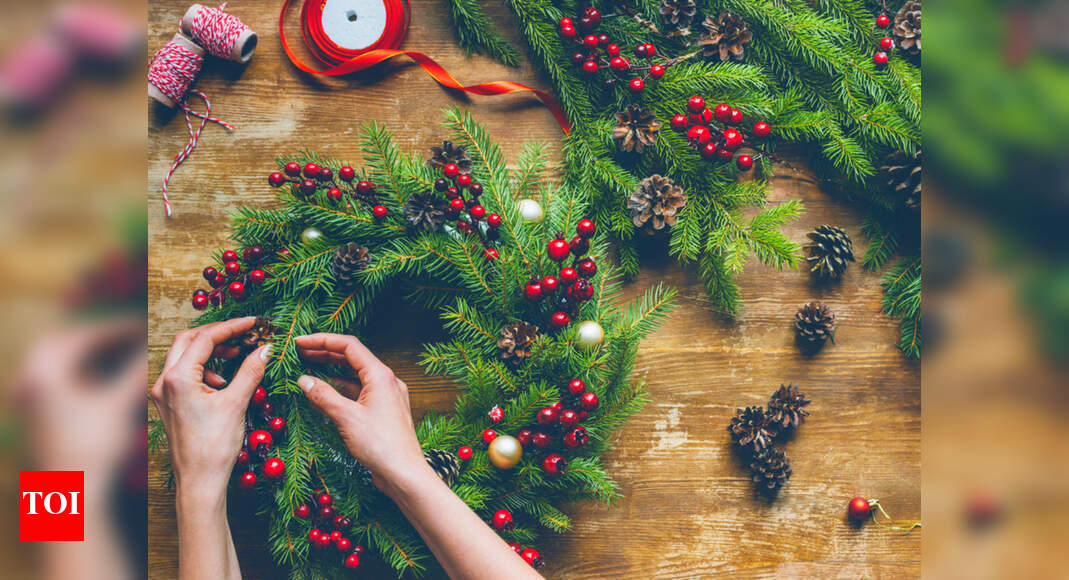 Reuse old Christmas tree to make a perfect wreath! - Times of India
