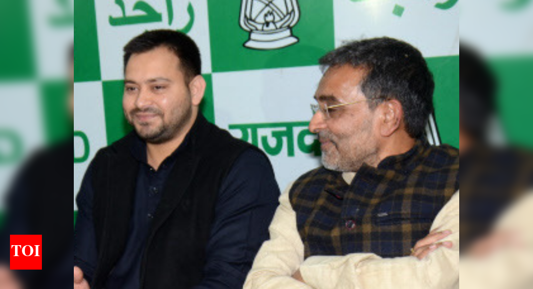 NDA seat-sharing in Bihar: Kushwaha, Tejashwi take a swipe at BJP | India News - Times of India