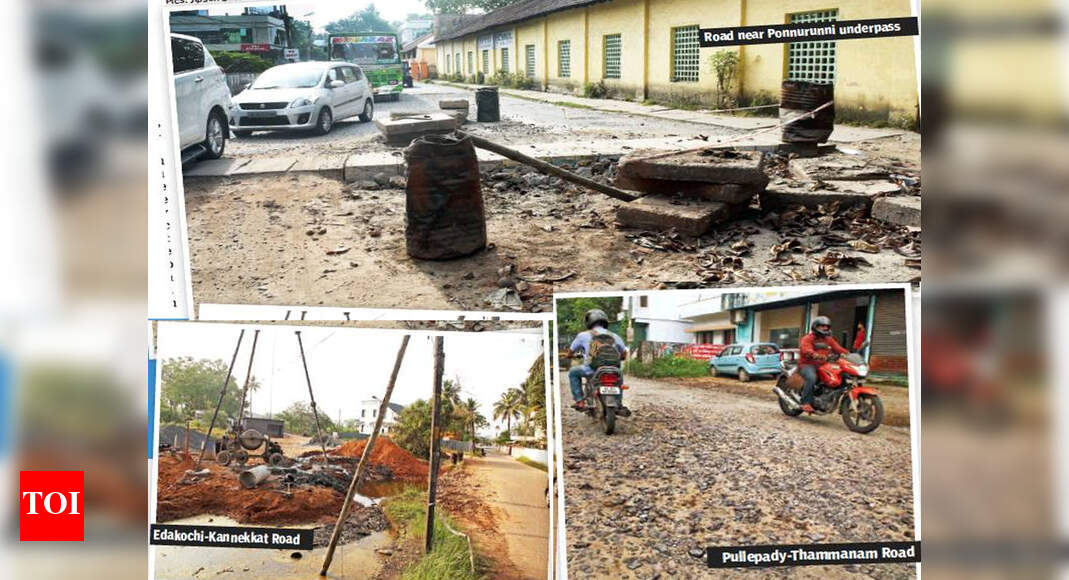 Patchy beginning for road patch-up in Kochi | Kochi News - Times of India