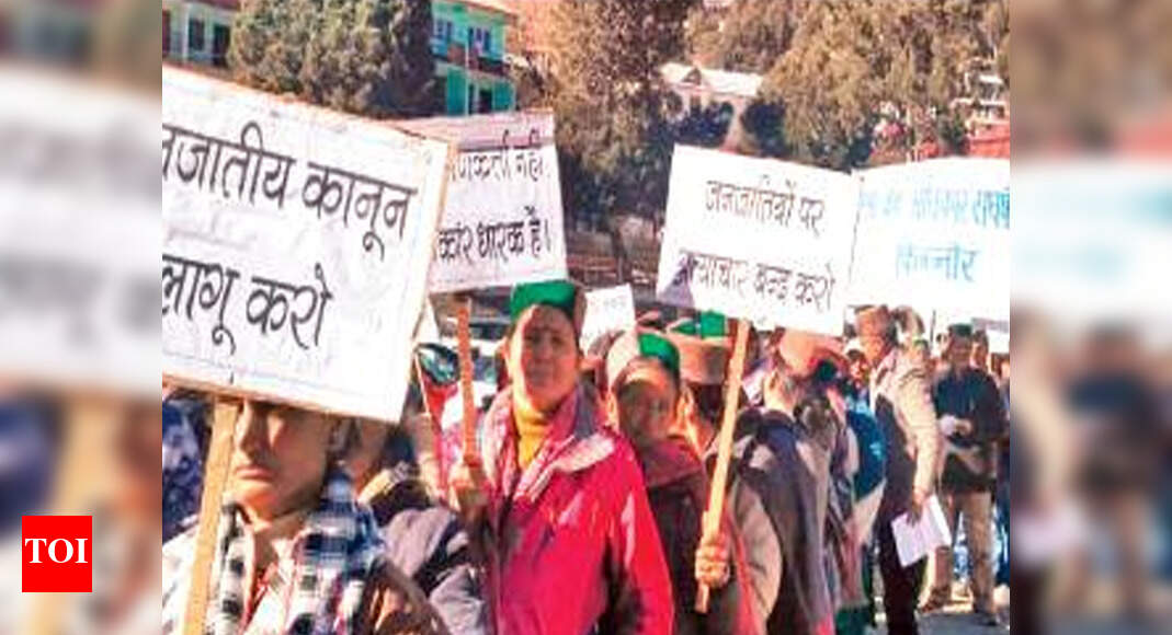 Tribals protest against non implementation of Forest Rights Act in ...