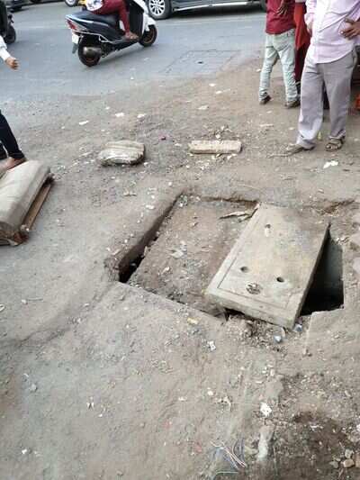 Broken Drain covers - Times of India
