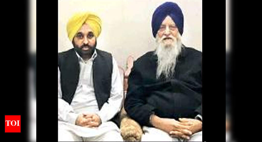 Poll talks: Bhagwant Mann meets Ranjit Singh Brahmpura | Amritsar News ...
