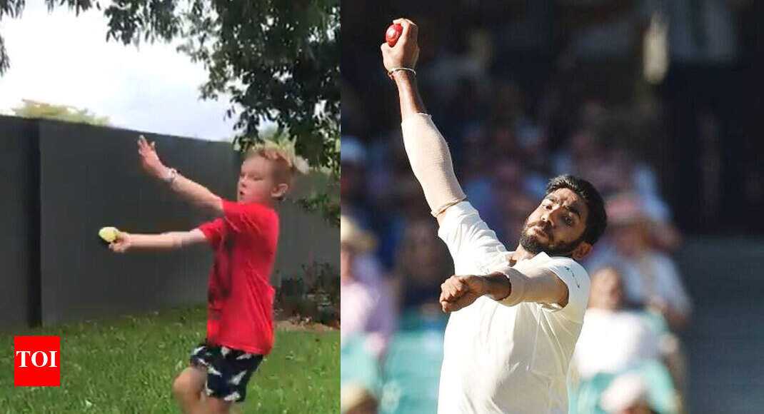 WATCH - The Jasprit Bumrah effect: Australian kid tries to emulate his ...