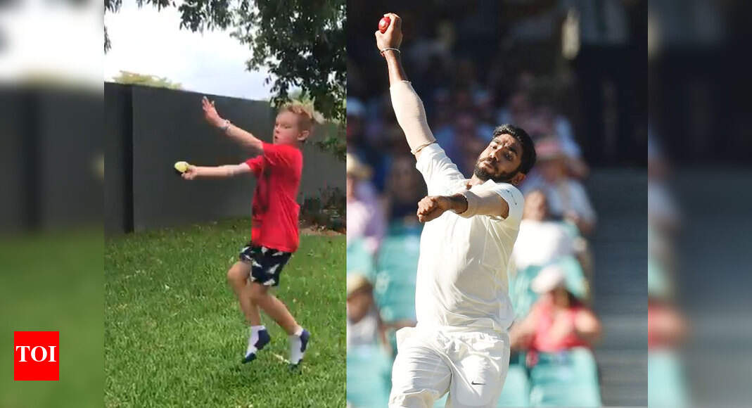 WATCH - The Jasprit Bumrah effect: Australian kid tries to emulate his ...