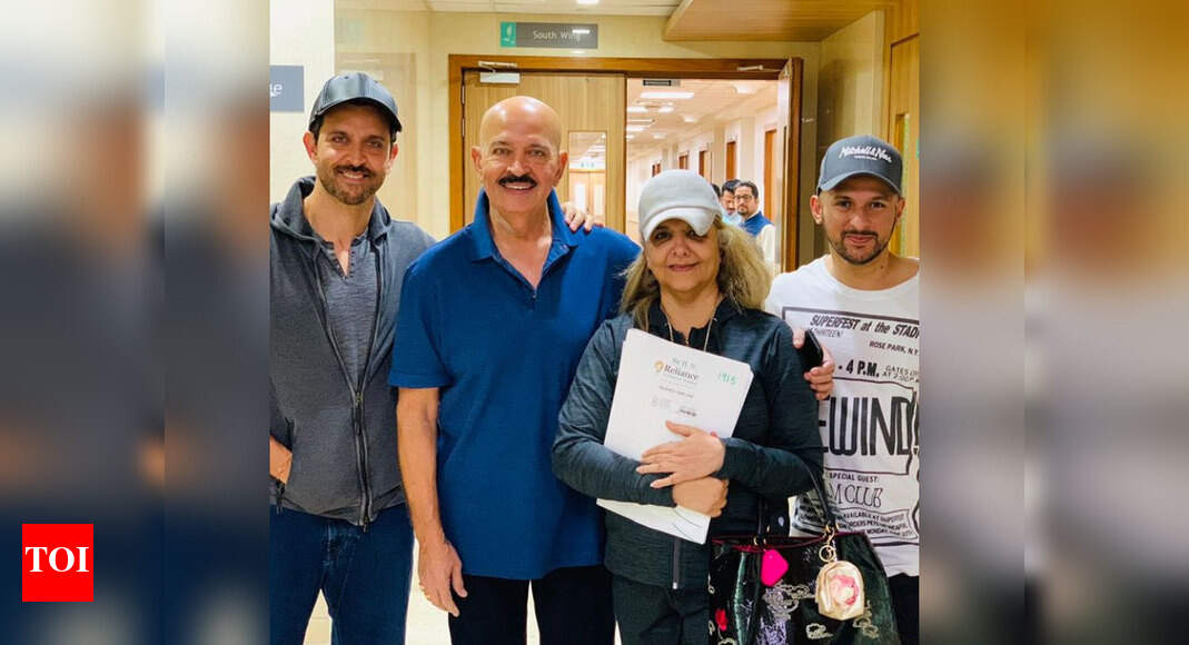Rakesh Roshan steps out of hospital, son Hrithik Roshan posts a happy ...